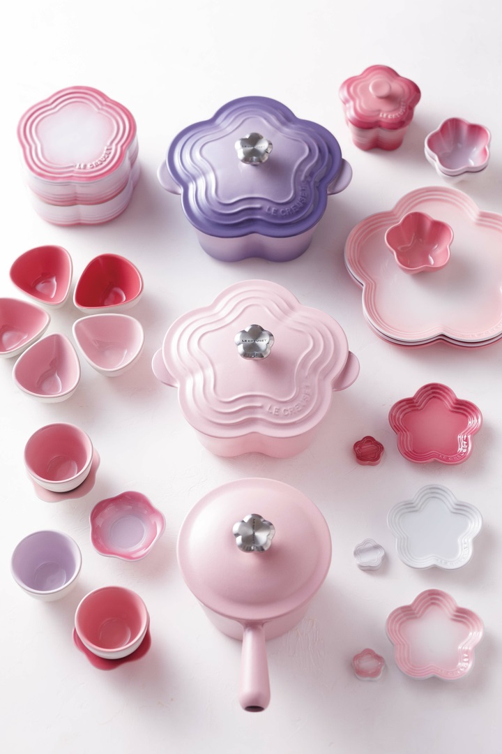 Le Creuset Stoneware Flower Plate - Shell Pink (14cm) | Shopee Malaysia