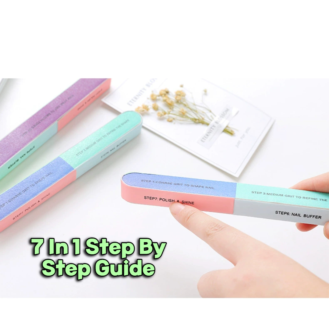 🔥𝑹𝑬𝑨𝑫𝒀 𝑺𝑻𝑶𝑪𝑲🔥1 Piece Elegant Nail Buffer Nail Polish Nail File Seven ...