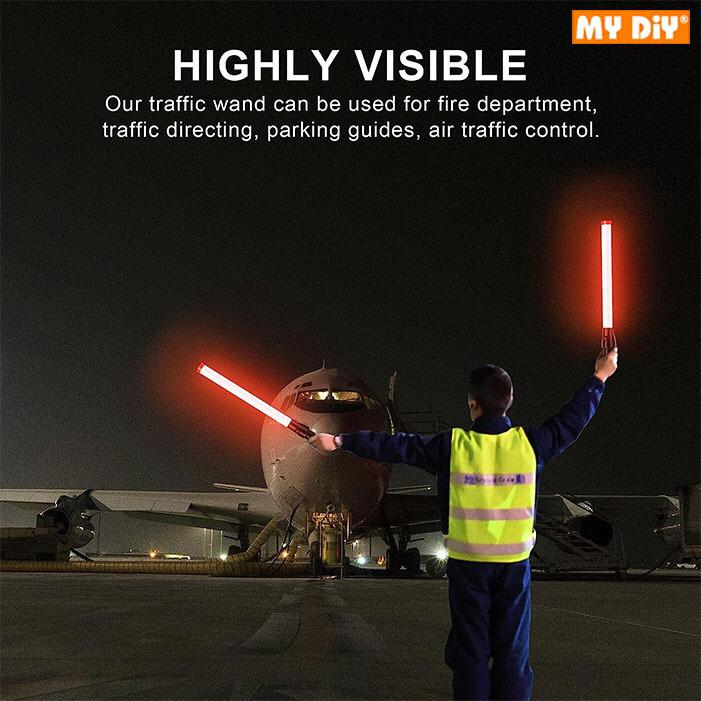 MYDIYHOMEDEPOT - LED Traffic Safety Baton Safety Hand Light Stick Baton ...