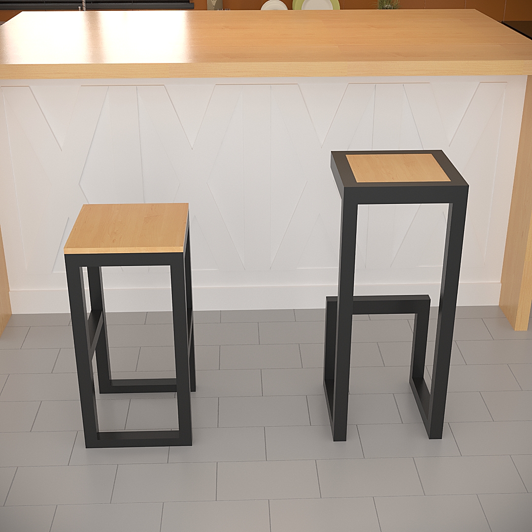 READY STOCK -Templer- Bar Stool with Natural Suspension Design ...