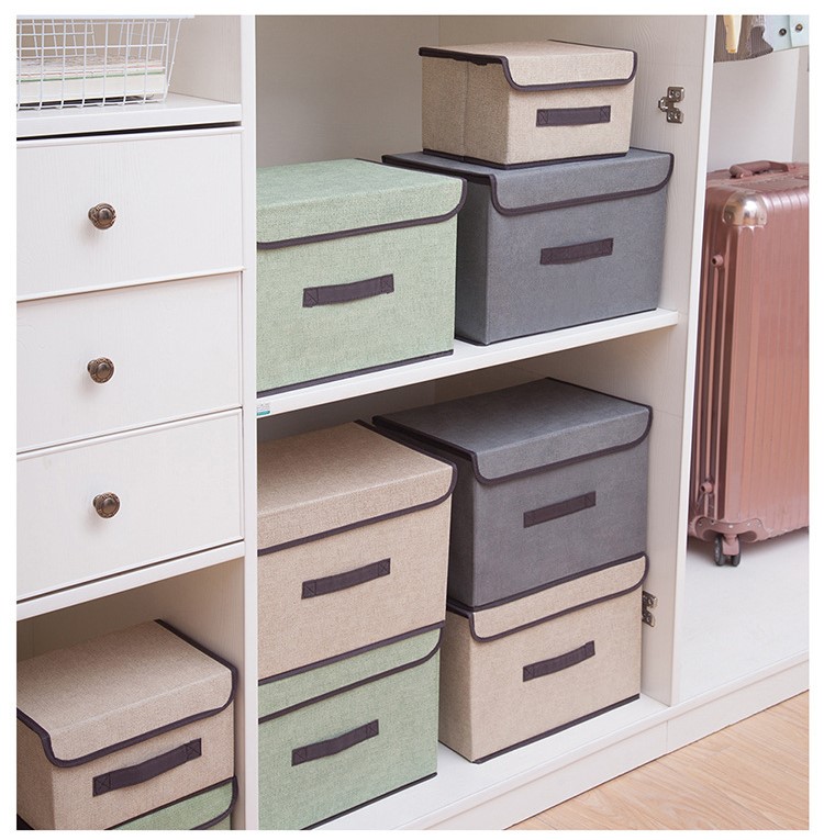 (🇲🇾READY STOCK)Organizer Storage Box with Handle Foldable Polyester ...