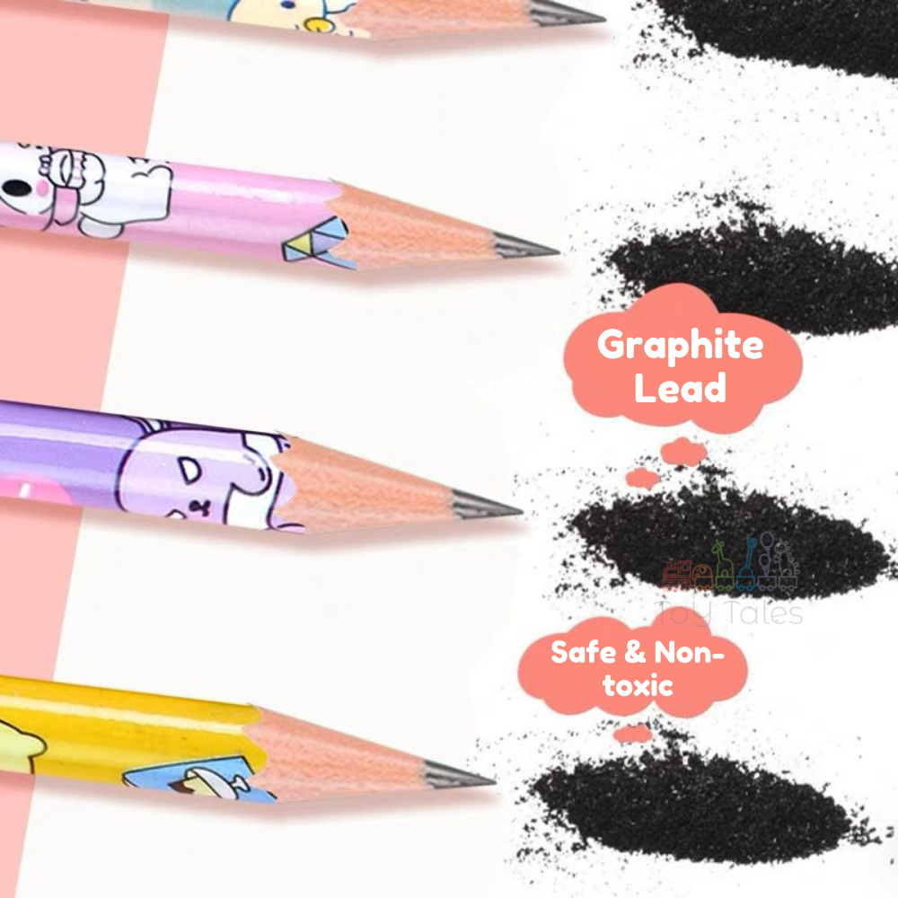 ToyTales 🍭 SANRIO HB PENCIL 🍭 Kids Stationery Round Pensil Set 12pcs ...