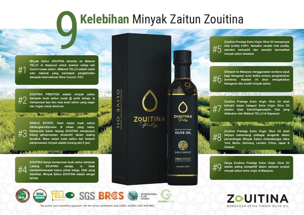 🔥FREEGIFT🔥ORIGINAL HQ 250ML ZOUITINA PRESTIGE MOROCCON EXTRA VIRGIN OLIVE OIL SINGLE STATE ...