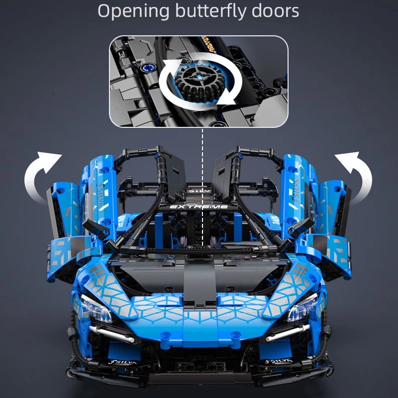CaDA C63003 Technic McLaren Senna Dark Knight GTR (Static Version) 1:10 ...