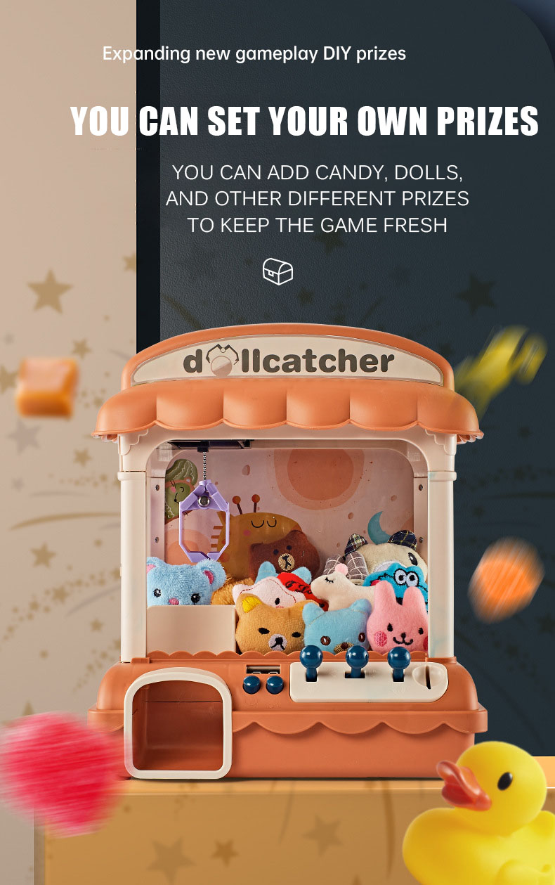 Doll Catch machine Big Size Claw Game Toy Birthday Present for Children ...