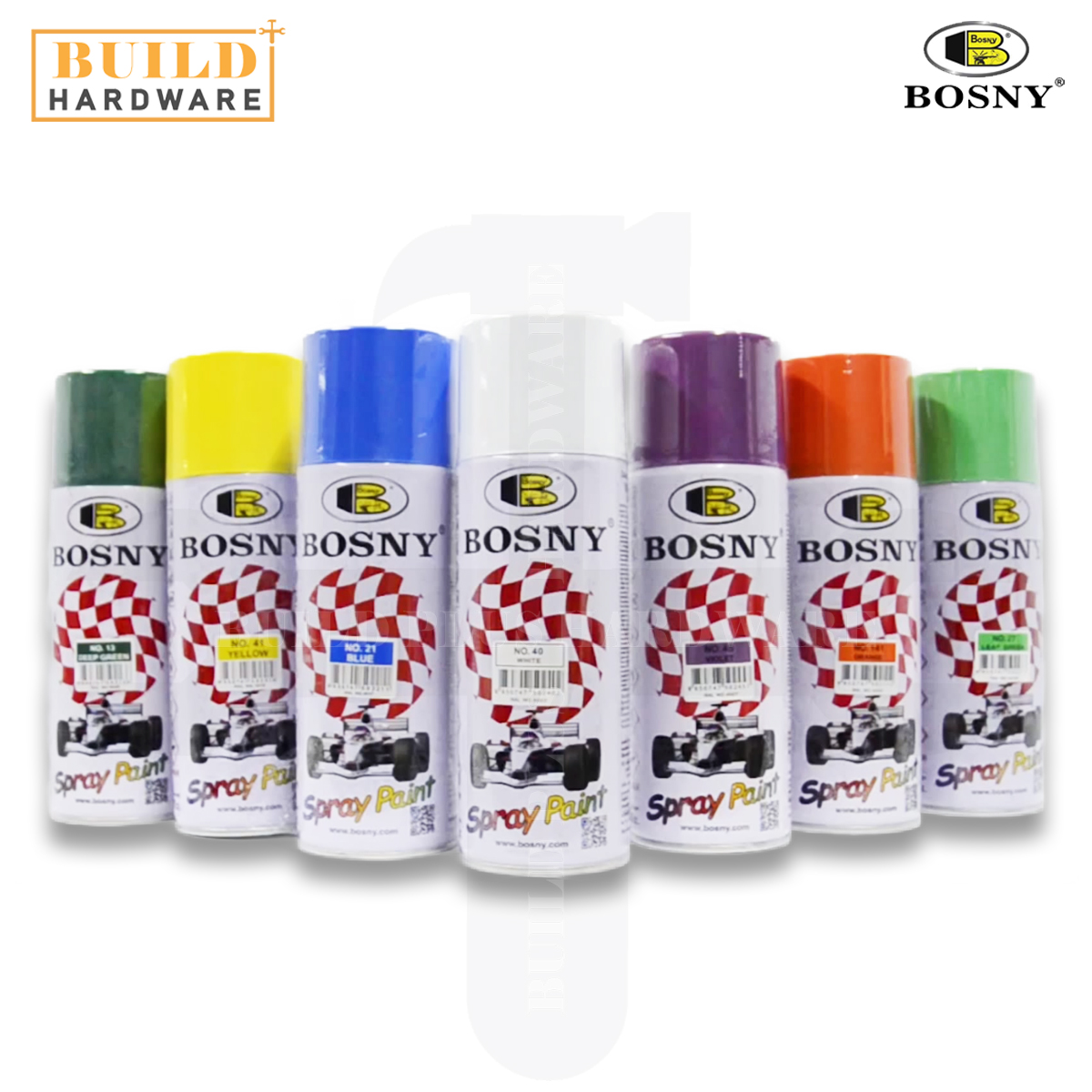 BOSNY 100% Acrylic Aerosol Spray Paint 400ml 400cc 喷漆 Color Cat Sembur ...