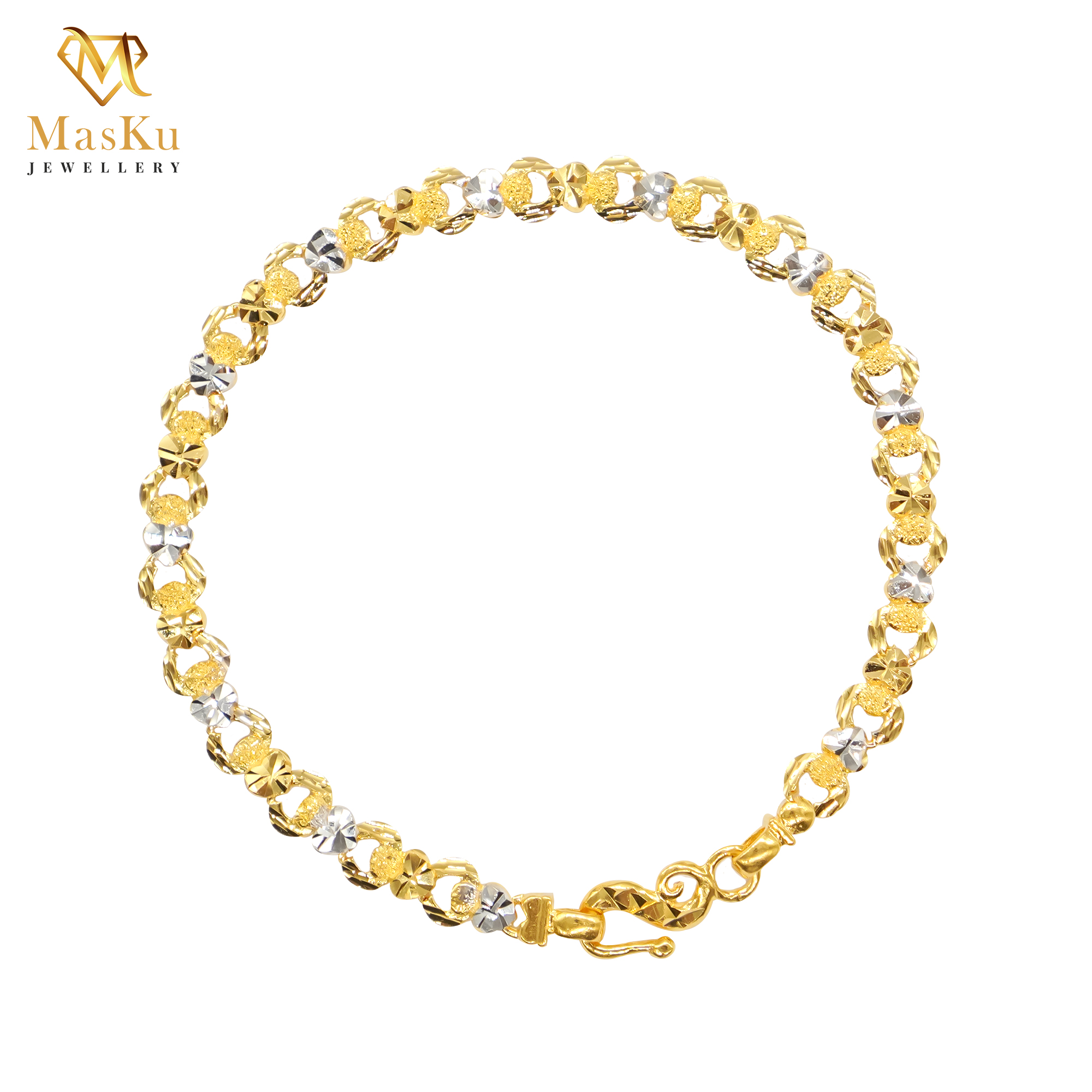 MasKu Jewellery 22K / 916 Rantai Tangan Candy Berantai MKJB180712 ...