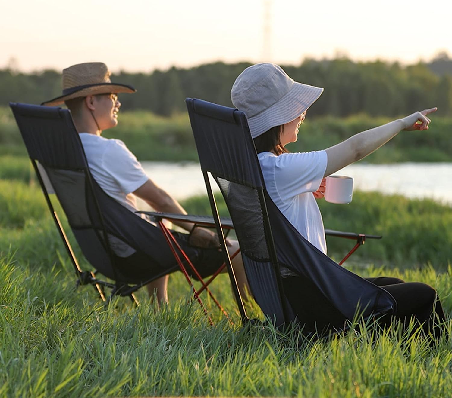 TEEMI Kerusi Healing Lipat Foldable Camping High Back Moon Chair ...