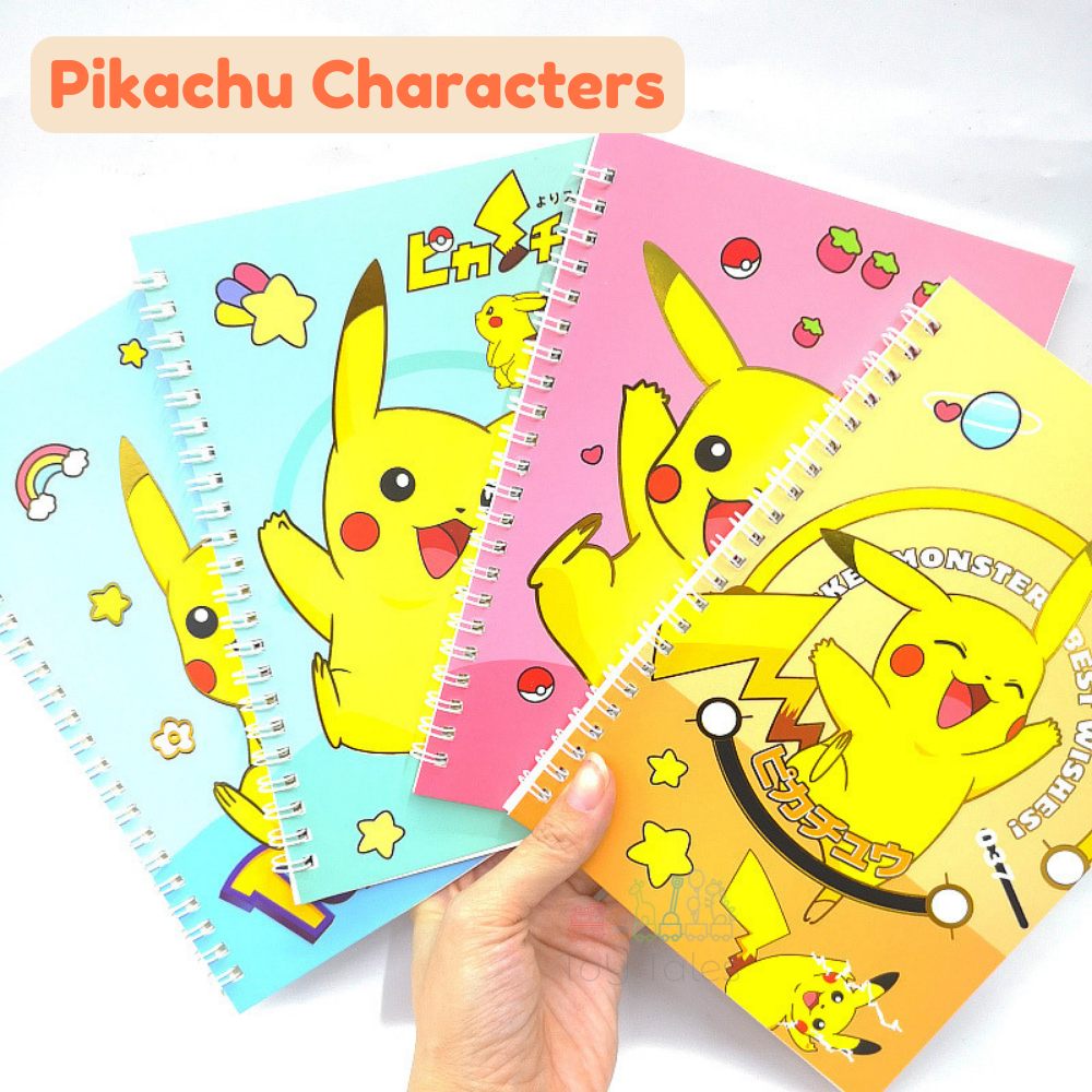 ToyTales 🍭 POKEMON NOTEBOOK 🍭 Pikachu Spiral Notebook Kids Cute Notepad ...