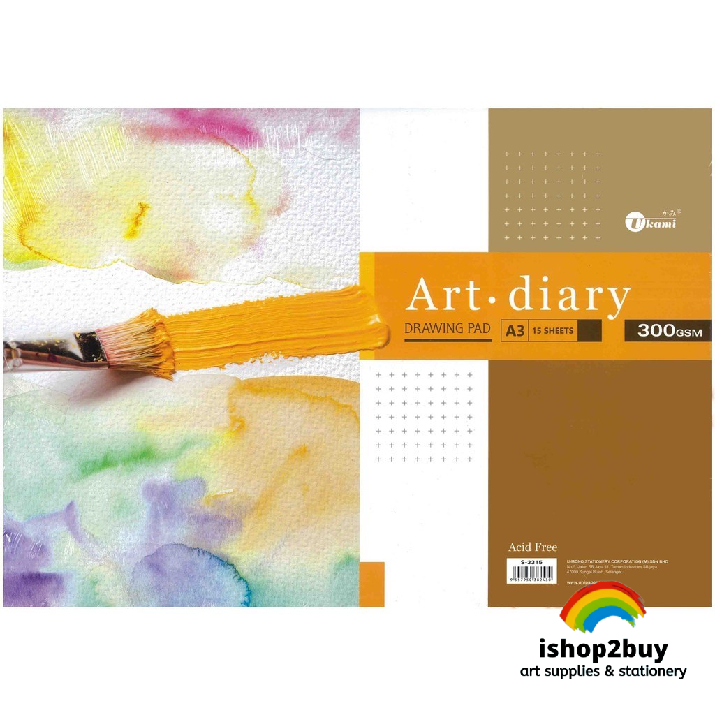 A3 Drawing Paper 300gsm Art Diary A4 Drawing Block Drawing Pad 15's ...