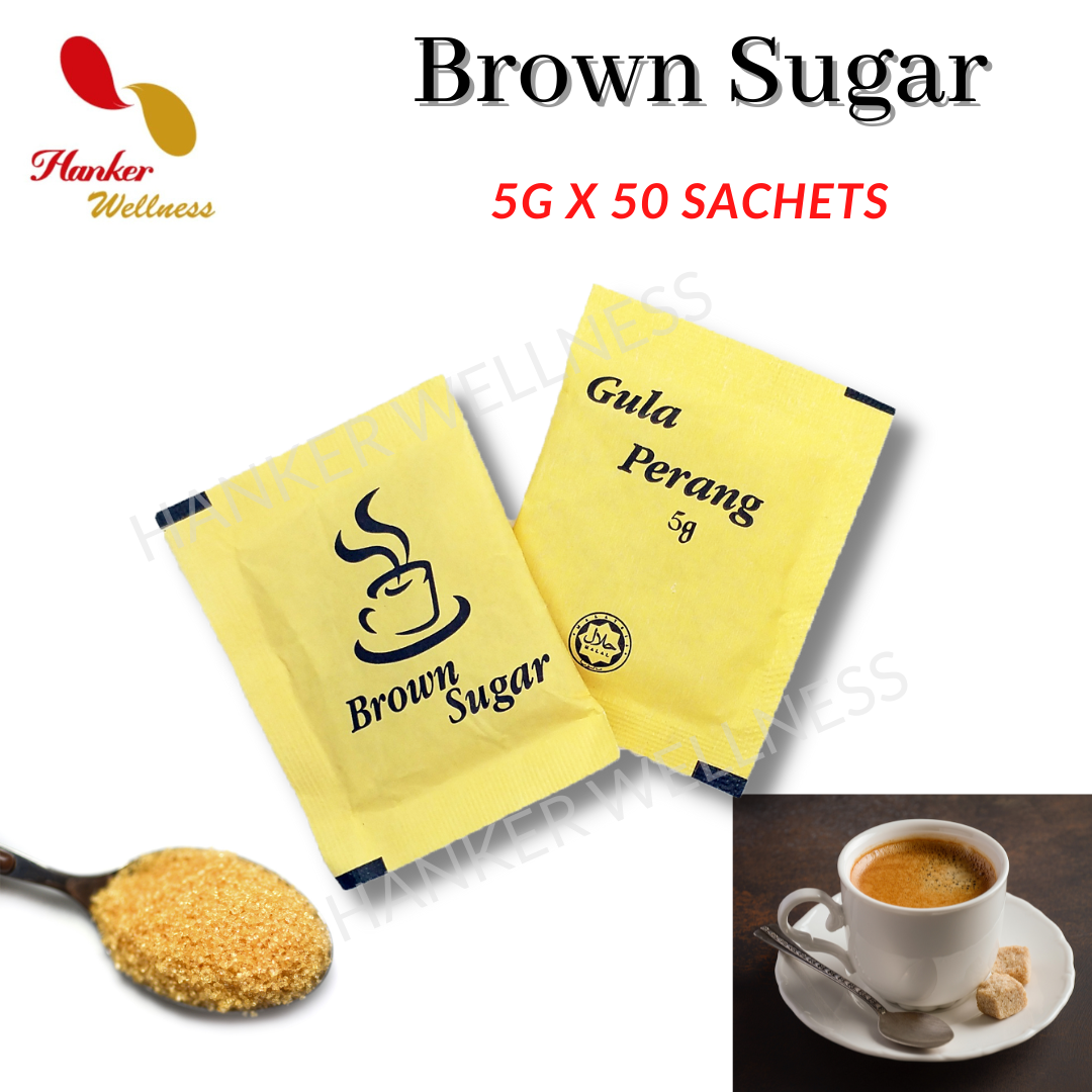 Brown sugar White sugar Raw Sugar Single Serve Sticks Gula Halus Gula ...