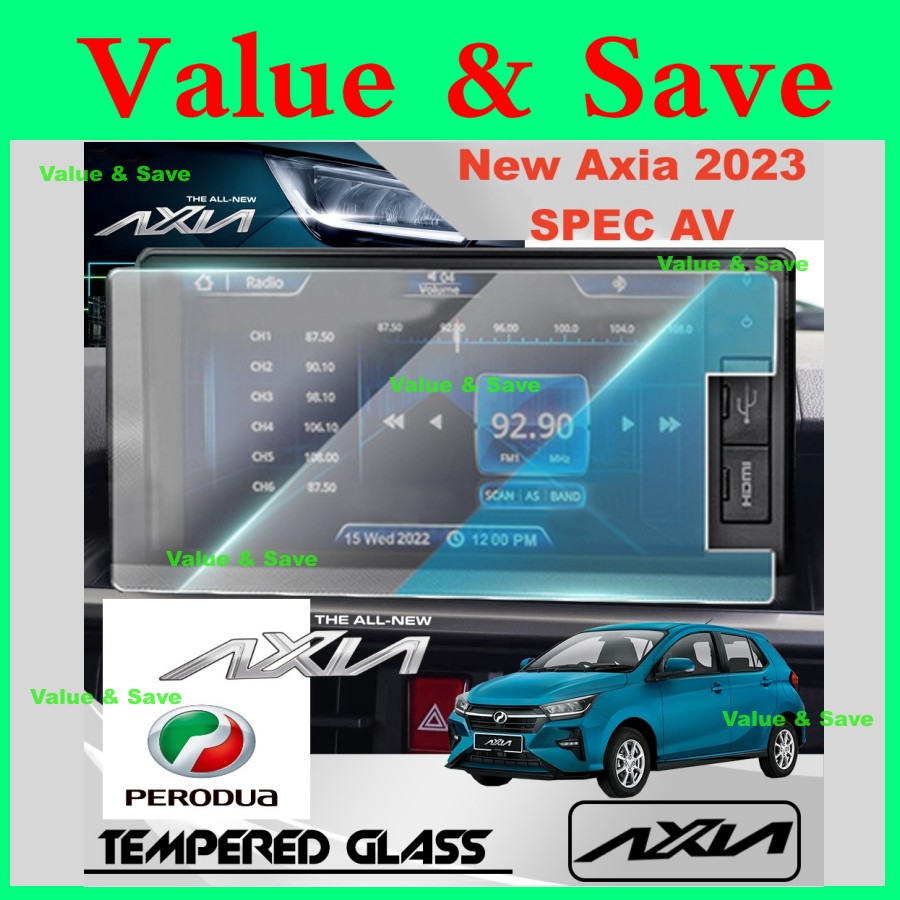Perodua Axia AV 2023 - 2025 New Head Unit Navigation Screen Protector ...