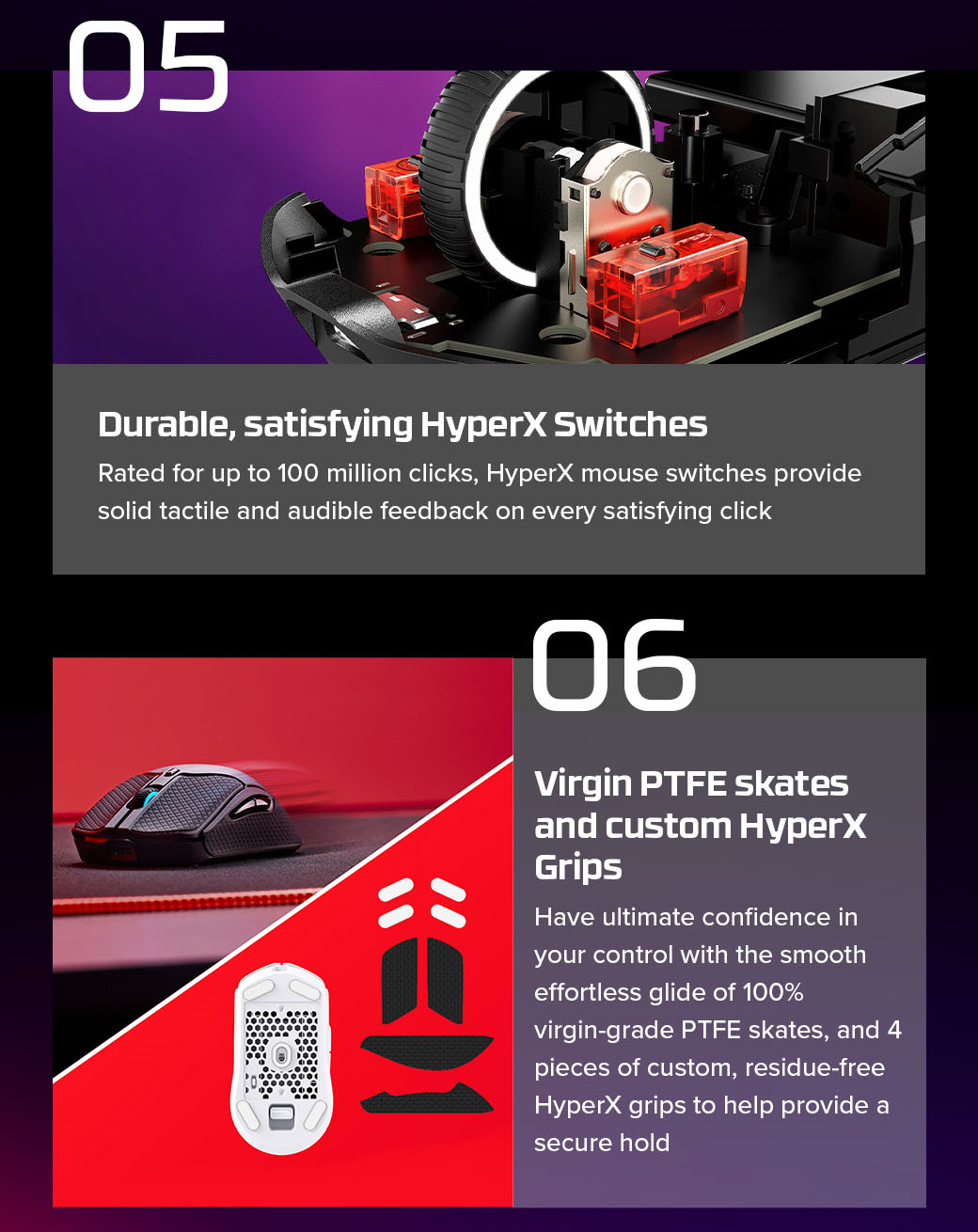 HYPERX PULSEFIRE HASTE 2 LIGHTWEIGHT RGB WIRELESS GAMING MOUSE ...