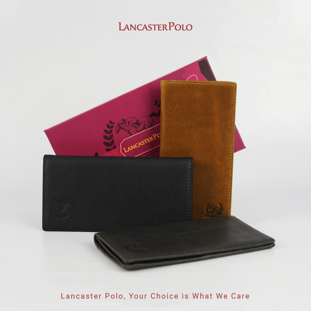 Lancaster Polo Men's Top Grain Leather Bi-Fold Long Wallet Bag Dompet ...