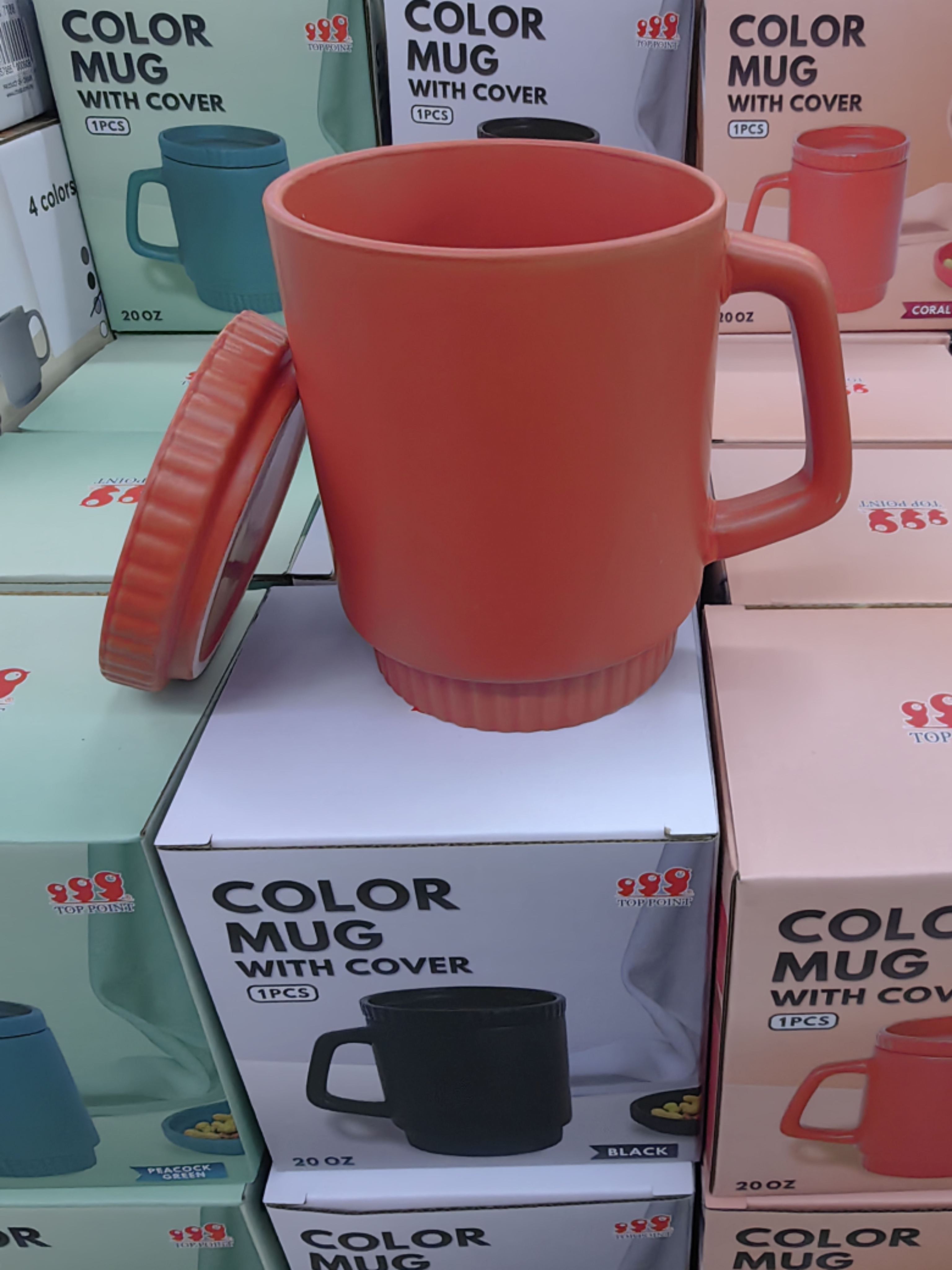 CAWAN KACA BERTANGKAI Ceramic Mug With Lid 600ml Multi function Coffee ...