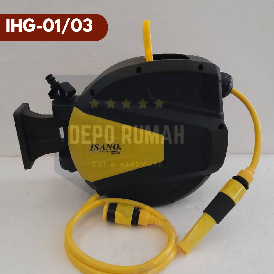 ISANO 10M & 20M Wall Mounted Automatic Reel Retractable Water Hose Reel ...