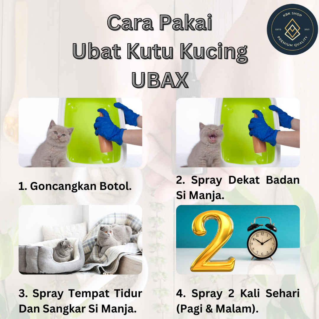 Ubax Ubat Kutu Kucing Ubax Kucing Kutu Ubat Spray Kutu Kucing 100mL ...