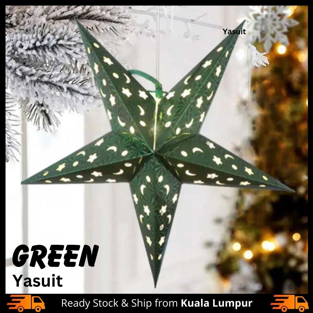 Decoration Star Cardboard Thick Paper Ornament Festival Foldable ...