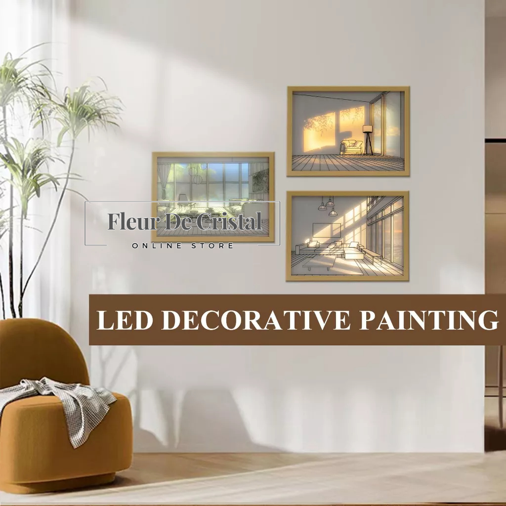 FDC - Ready Stock LED Light Painting Mural Photo Frame | 3 Colors ...