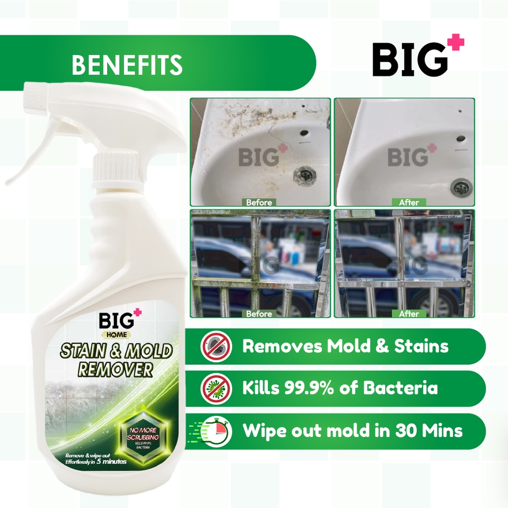 Big + Plus- Bio- Degreaser (500ml) Multipurpose Fabric Cleaner | Shopee ...
