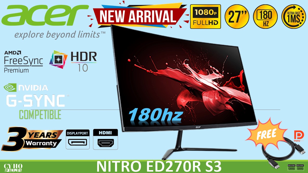 Acer XV270 M3 / ED270R V-CURVED 27"FHD/180hz/1ms/HDR10/ EK271 G 27''FHD ...