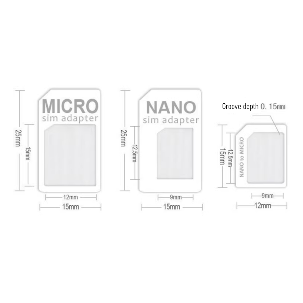 Nano Micro SIM Card Adapter Converter With Tray Eject Pin Needle ...
