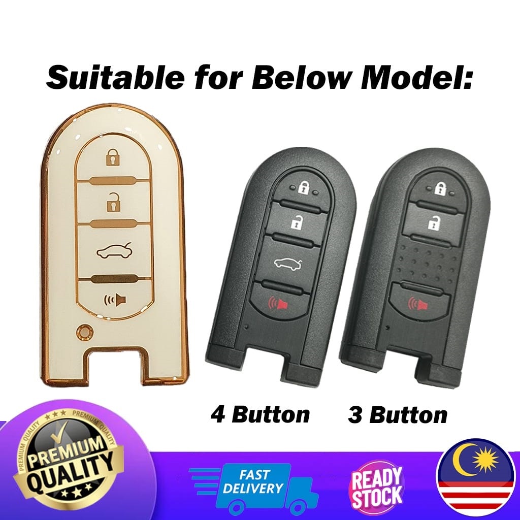 Perodua Car Key Cover Chrome Reflection TPU Car Key Remote Casing ...