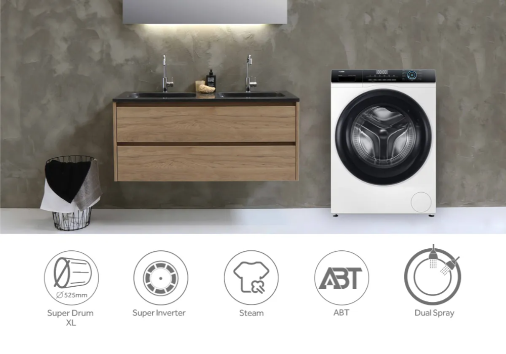 [COMBO]HAIER 8KG Inverter Front Load Washer & 7KG Vented Dryer | HW80 ...