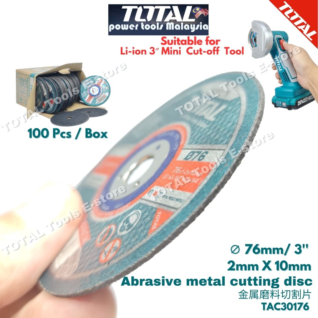 TOTAL 100Pcs* 3'' / 76mm∅ *1.2mm*10mm∅ (flat) Abrasive metal cutting ...