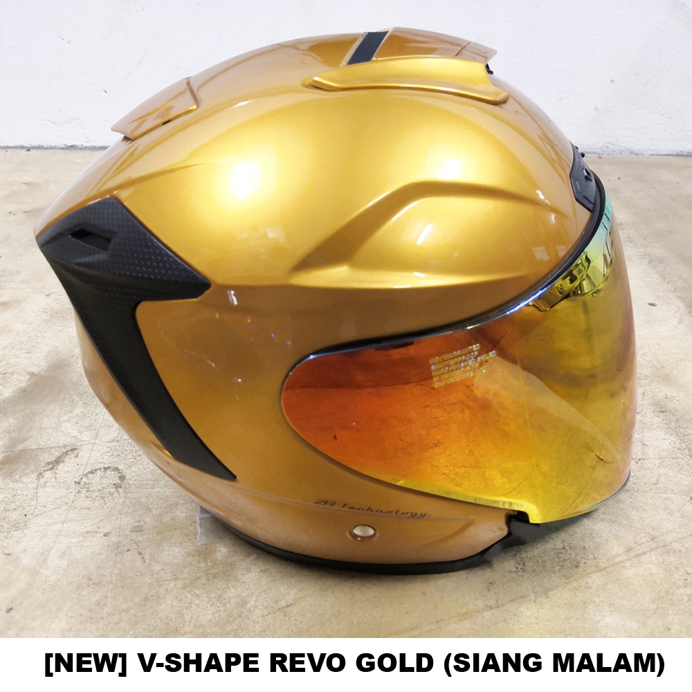 Gracshaw G838 G555 Gaizer Visor - V-shape Crystal Gold /V-Shape ...