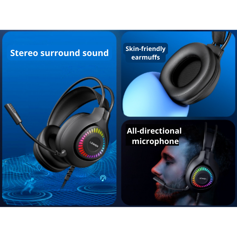 Leaven G75 7.1 Surround Sounds Gaming Headset With Noise Microphone ...