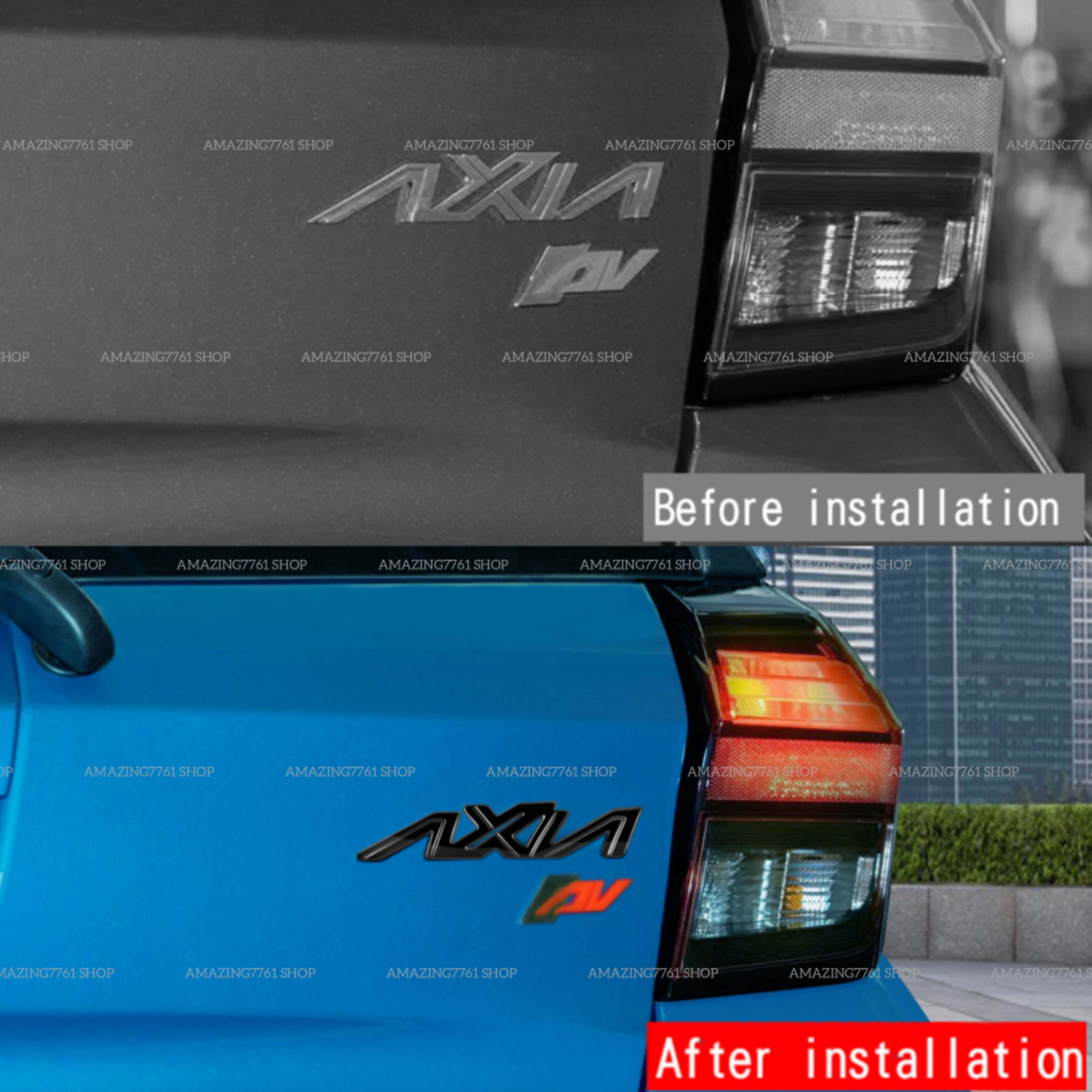 AMAZING PERODUA NEW AXIA 2023-2024 CAR AXIA LOGO EMBLEM FRAME COVER ...