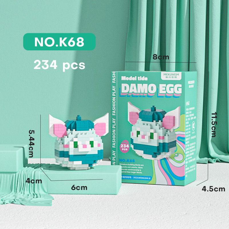 Cute Block 3D Dharma Egg Top Boy Girl 公仔达摩蛋仔玩具礼物潮玩小颗粒积木礼物 微颗粒/积木/摆件/玩具礼物/模型 | Shopee Malaysia