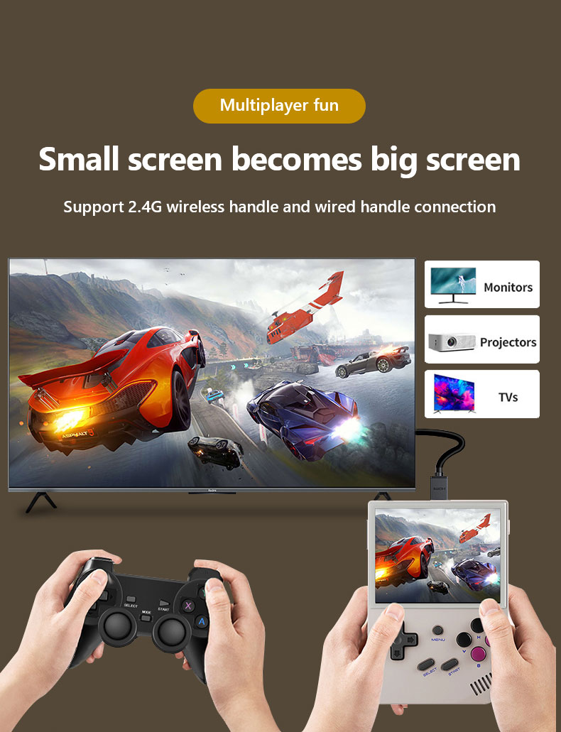 [Penjual Tempatan]Original RG35 Retro Game Console Open Source Dual ...