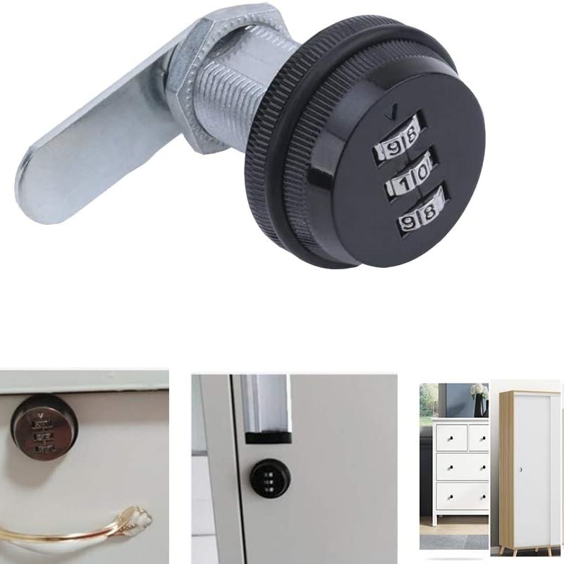 Code Drawer Lock 3 Digit Combination Cam Lock Mailbox Cabinet ...