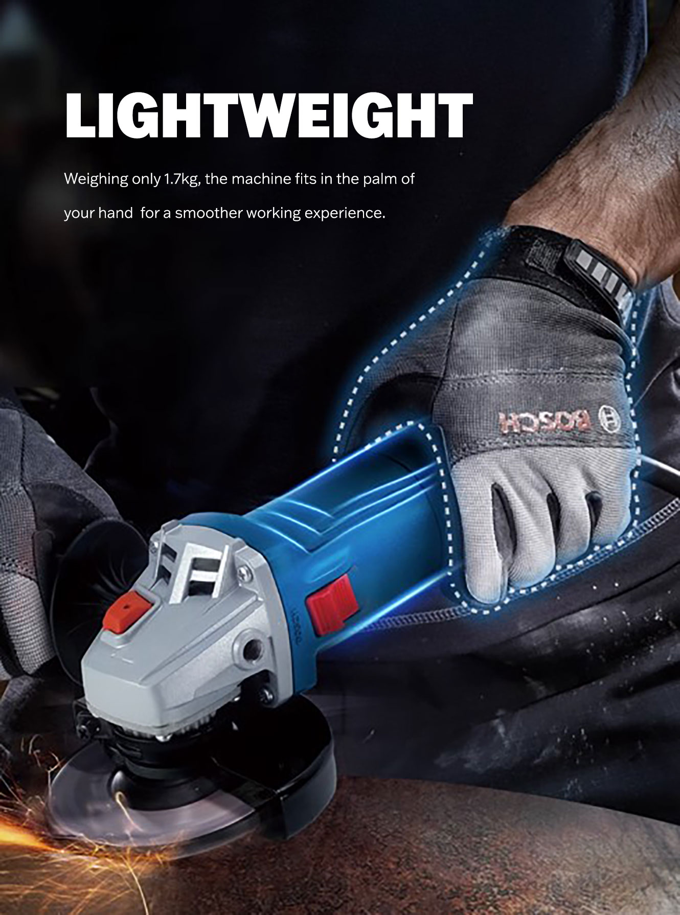 BOSCH GWS 700 GWS700 Professional Angle Grinder With Handle 06013A30K0 ...