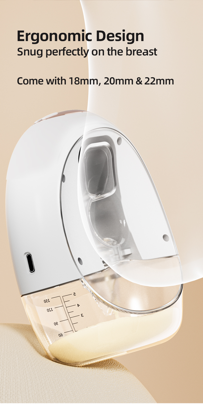 Treenie Luno Wearable Handsfree Rechargable Breastpump 18mm, 20mm ...