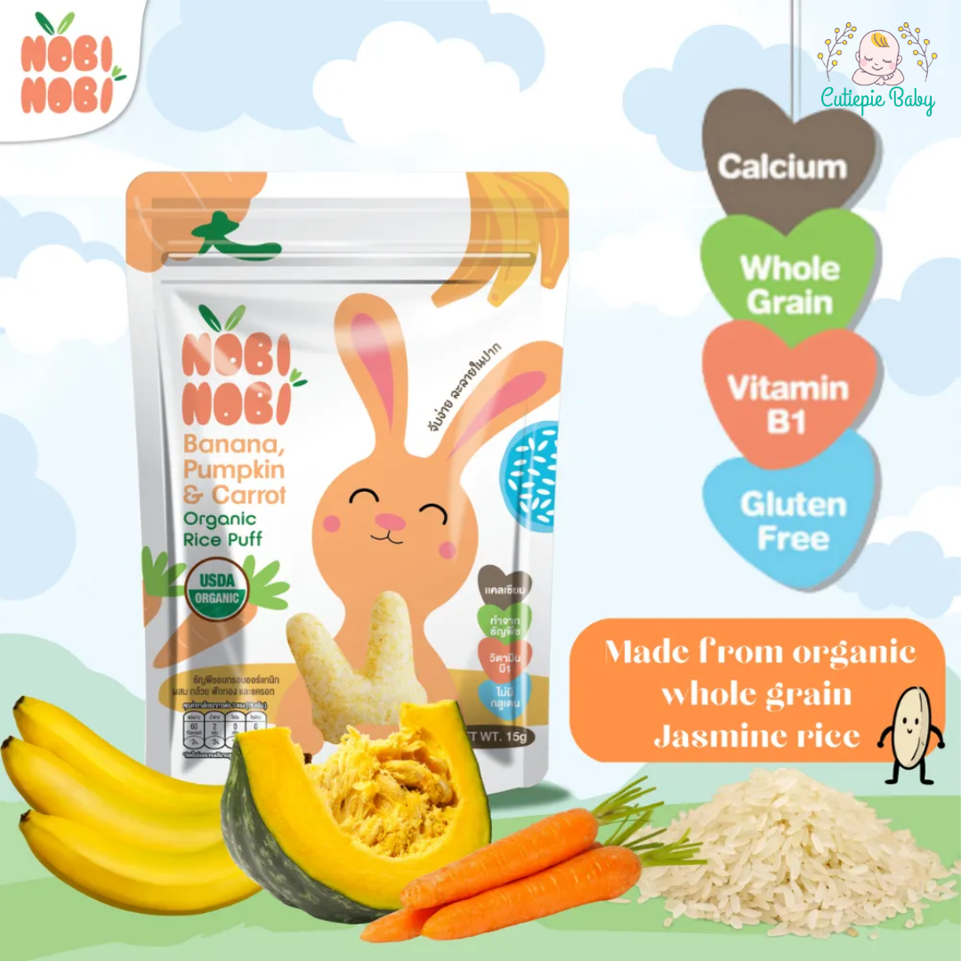 Nobi Nobi Organic Rice Puff 15g 8m+ | Shopee Malaysia