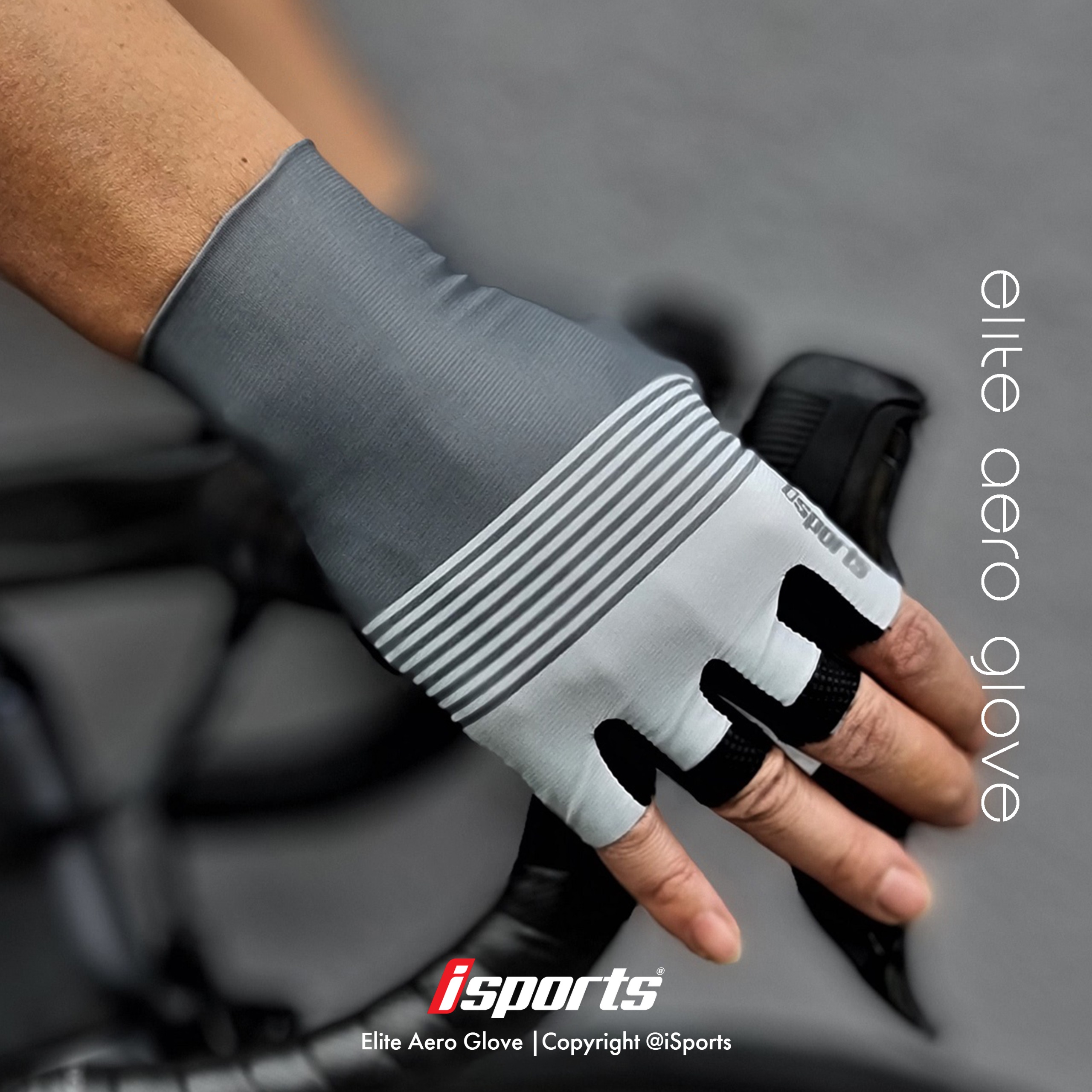 🔥Ready Stock🔥Authentic iSports Elite Aero Cycling Padded Glove Road bike RB TT Cycling Racing ...