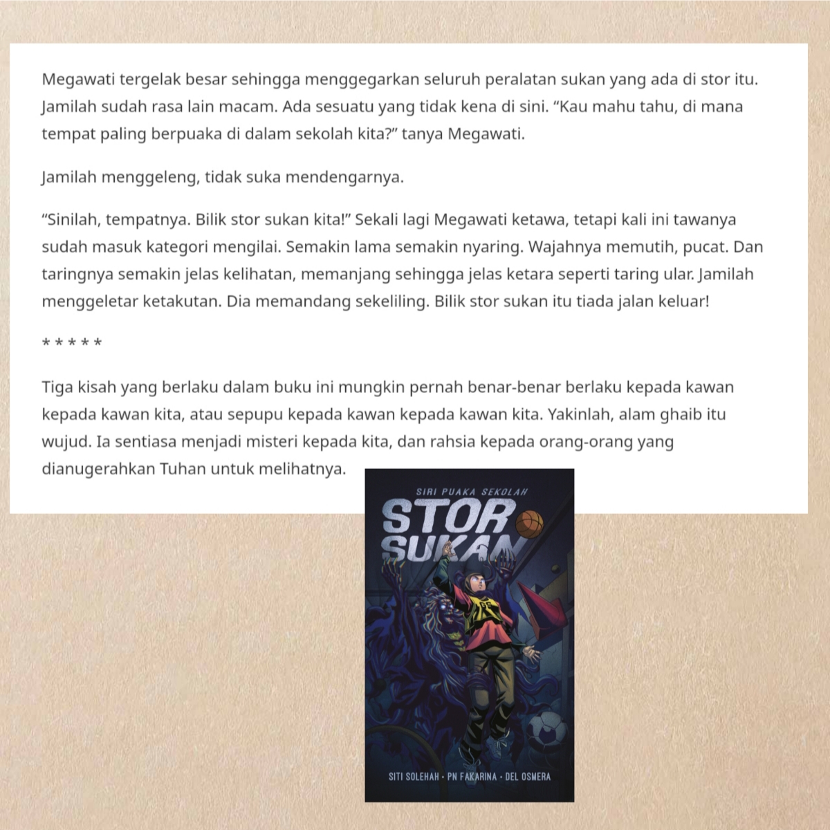 PENERBIT-X | NOVEL | PUAKA SEKOLAH | STOR, ASRAMA, DEWAN, TANGKI, PERPUSTAKAAN PADANG TANDAS ...