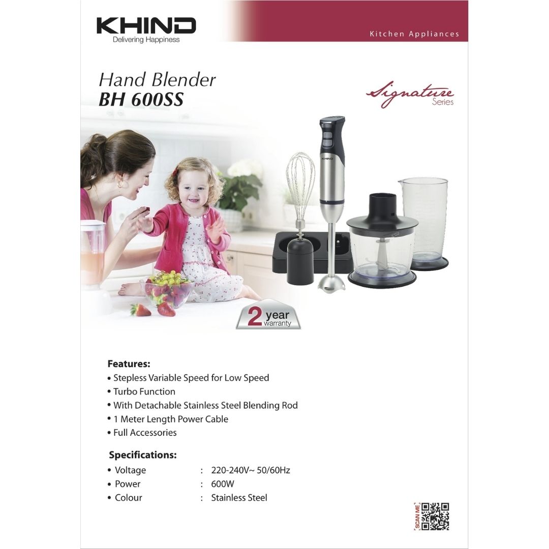 KHIND 600W HAND BLENDER BH600SS | Shopee Malaysia