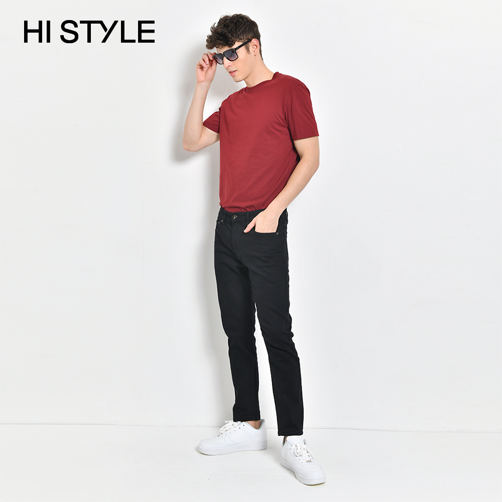 HI STYLE Men Slim Fit Long Jeans - Black - HSF510439 / Seluar Jeans ...