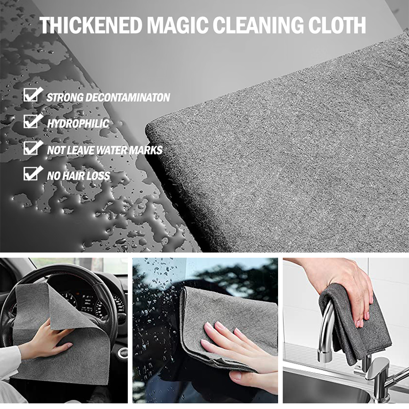 Magic Rag Glass Microfiber Cloth Glass Cleaning Mirror Car Wash Towel ...