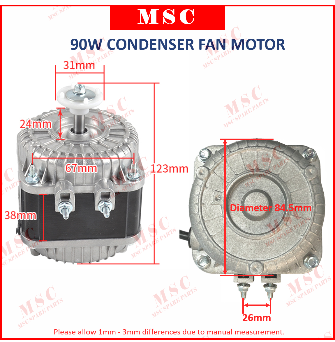 Chiller / Freezer Fan Motor Cooling Fan Condenser Fridge Refrigerator ...