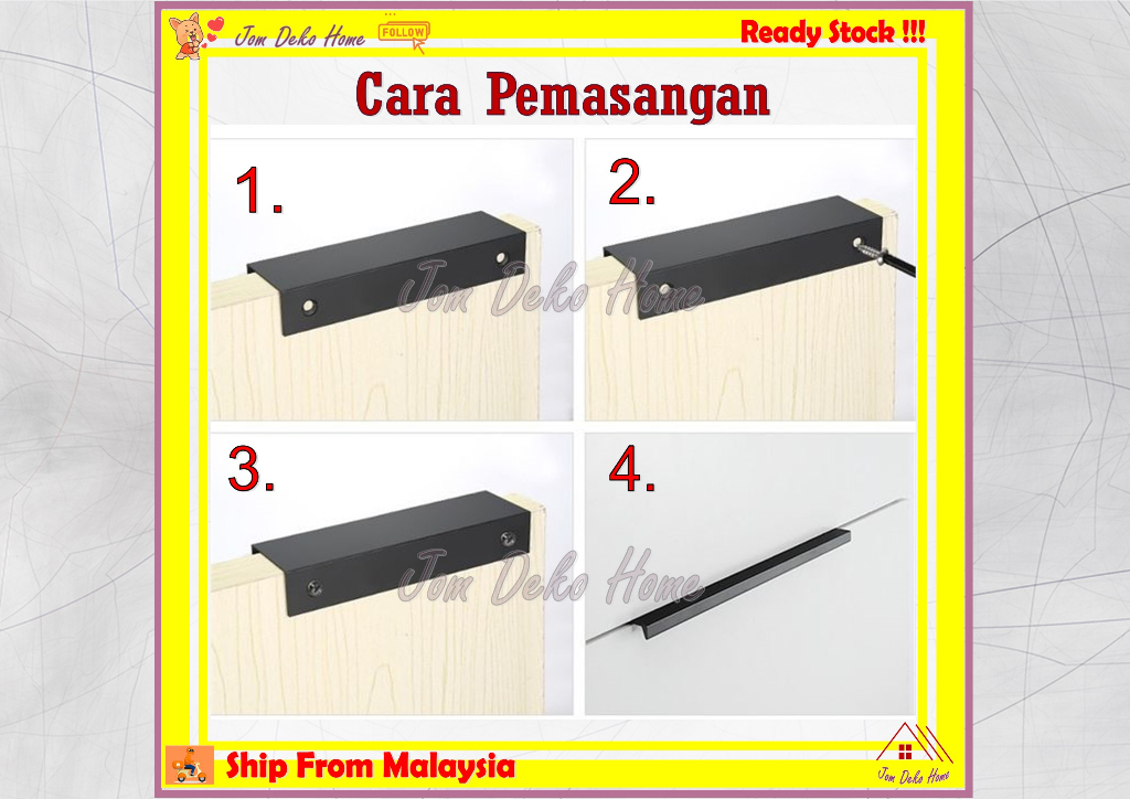 European Style L handle Modern Knob Pull Door Drawer Cabinet Wardrobe ...