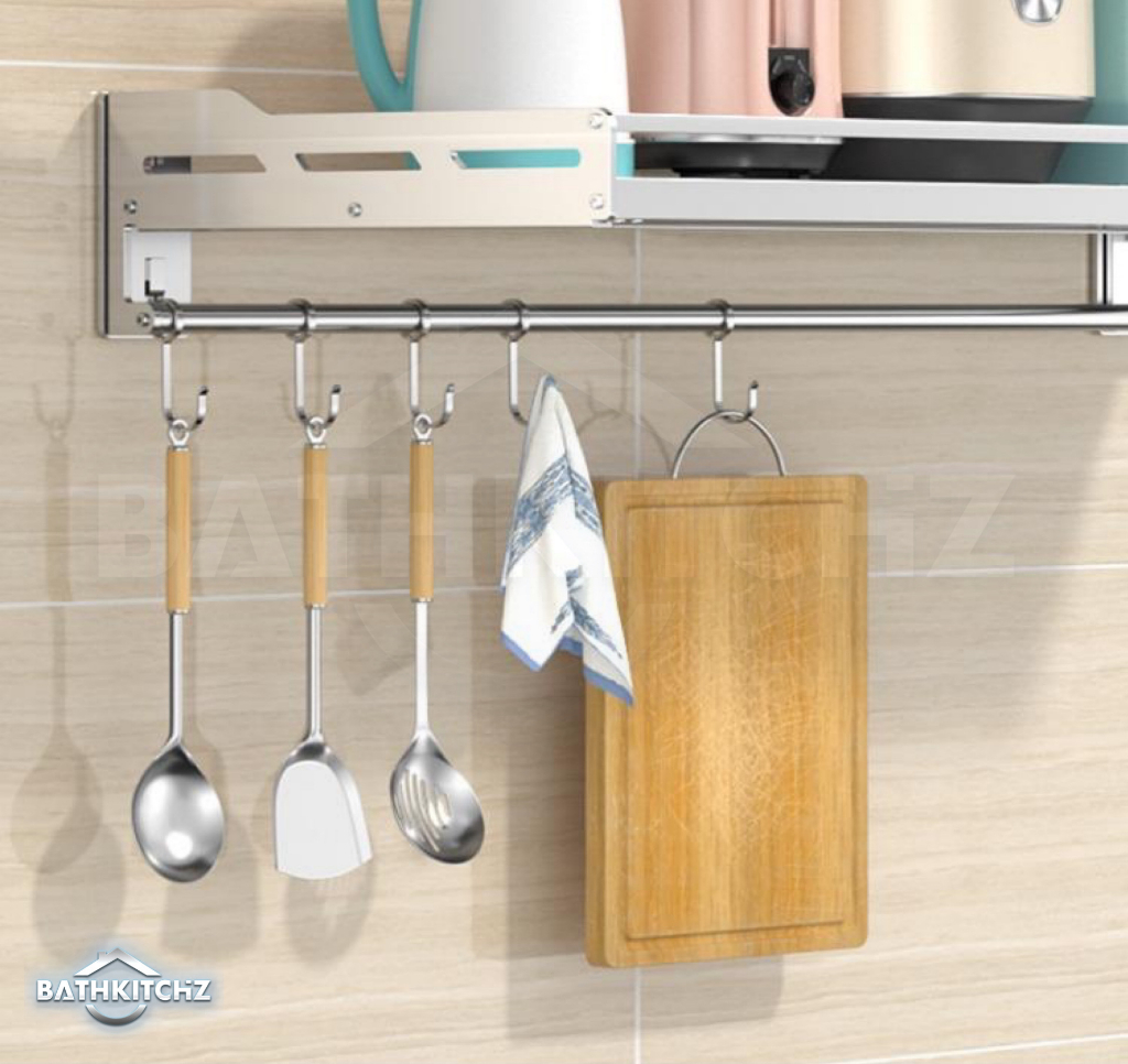 BATHKITCHZ 304 Stainless Steel Kitchen Rack Storage Oven Rack Microwave ...