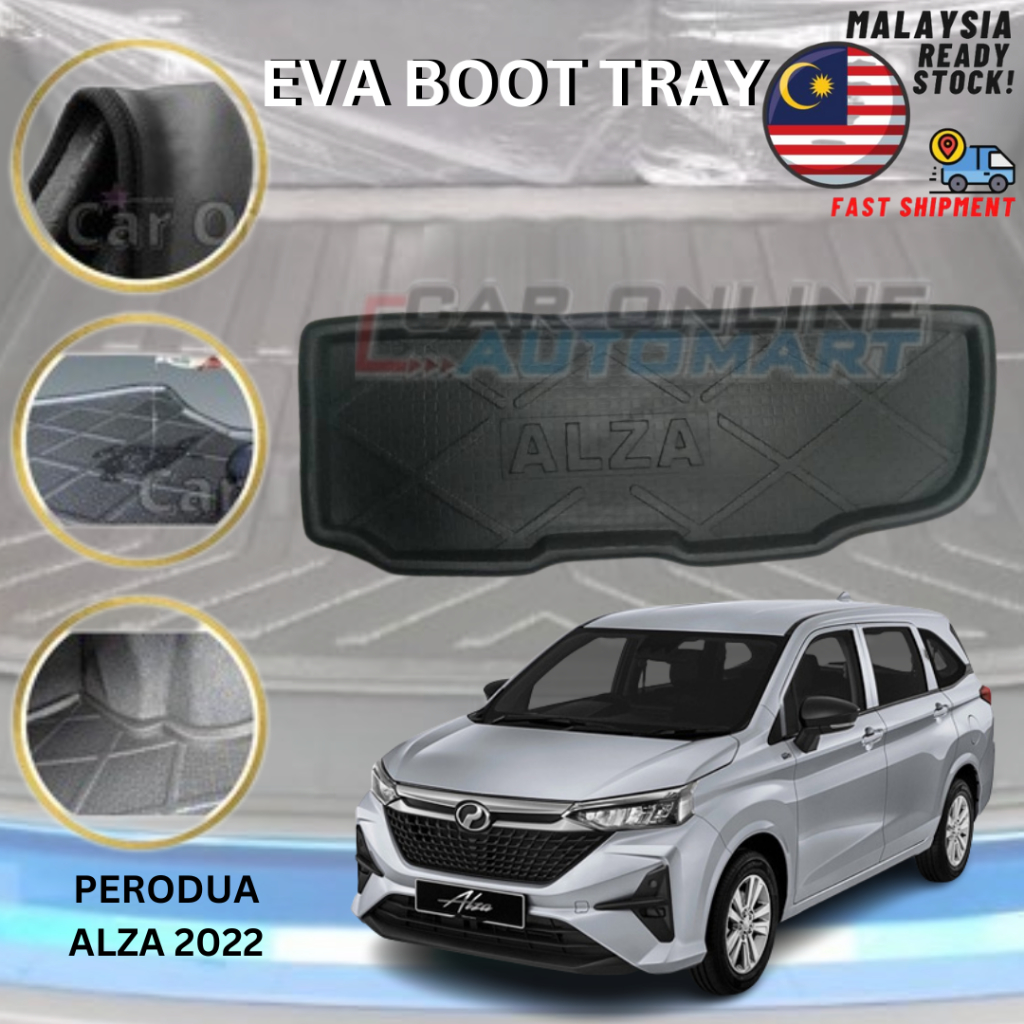 For PERODUA ALZA 2022 EVA Copolymer Car Boot Tray Trunk Tray Luggage ...