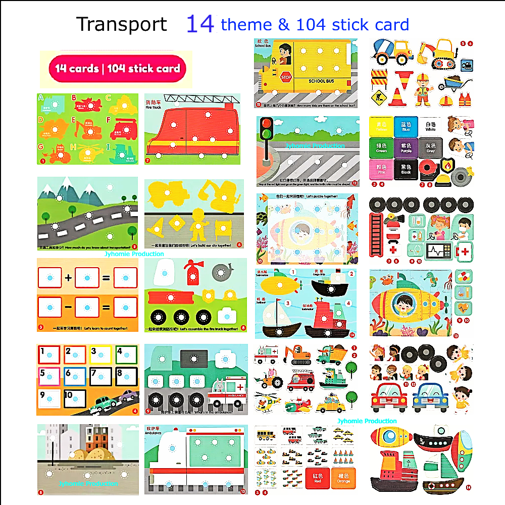 Sticker Book for Kids Sticker Book Reusable Montessori Learning ...