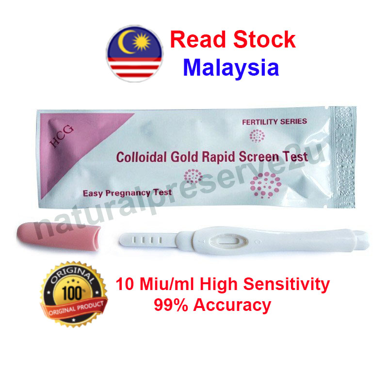 Kit Ujian Kehamilan HCG Pregnancy Test Cassette Urine Rapid Test Kit ...