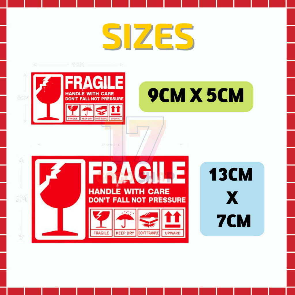 Fragile Sticker Sticker Label Fragile Tape Courier Bag Parcel Bag ...